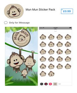 Mun Mun Sticker Pack for iOS – dtkdesign